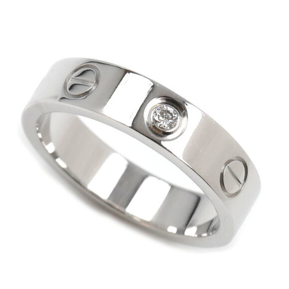 Cartier | Jewelry | Cartier Authentic 8k Silver Diamond Love Ring ...
